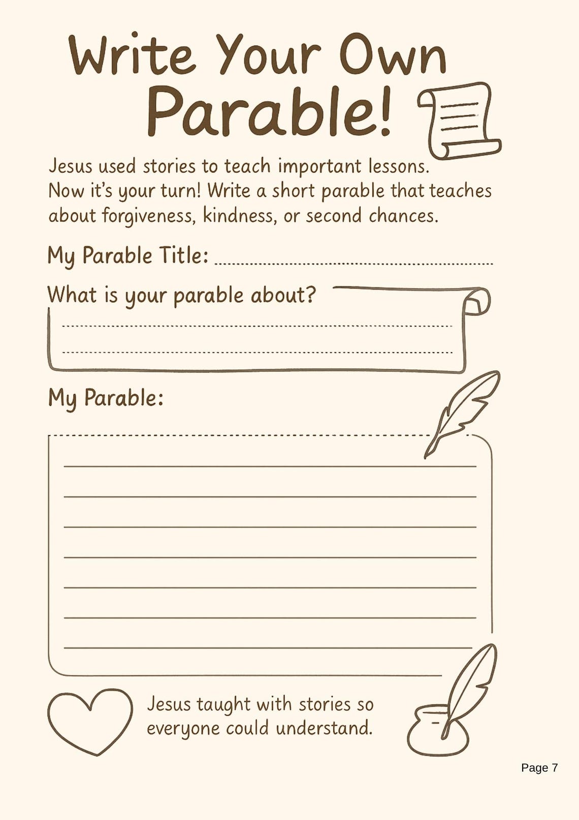 Forgiving Father Bible Story Activity Pack: Sunday School Printable ...