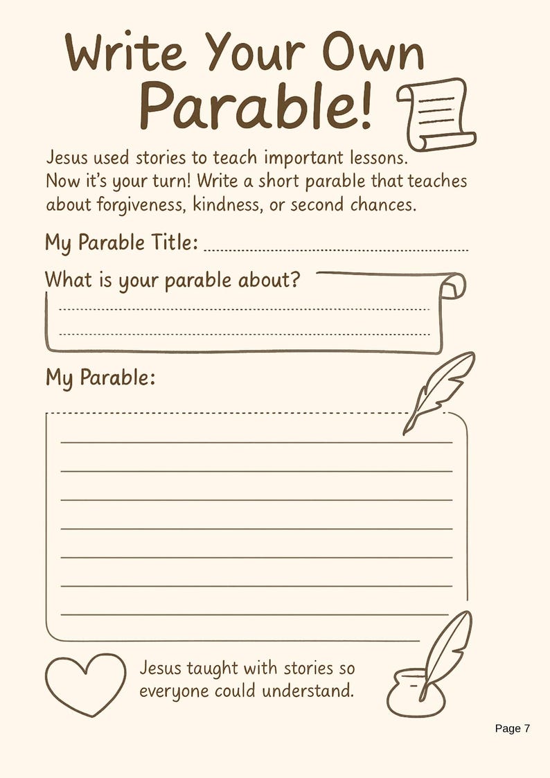 Forgiving Father Bible Story Activity Pack: Sunday School Printable ...
