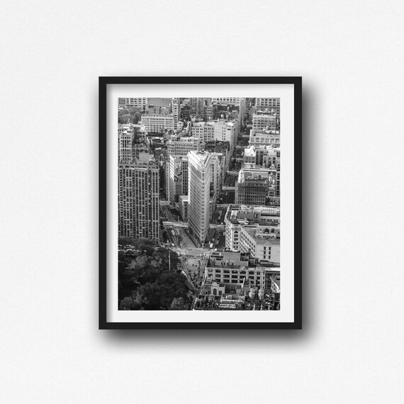 Flatiron Building Photo New York City Photography. Black and | Etsy