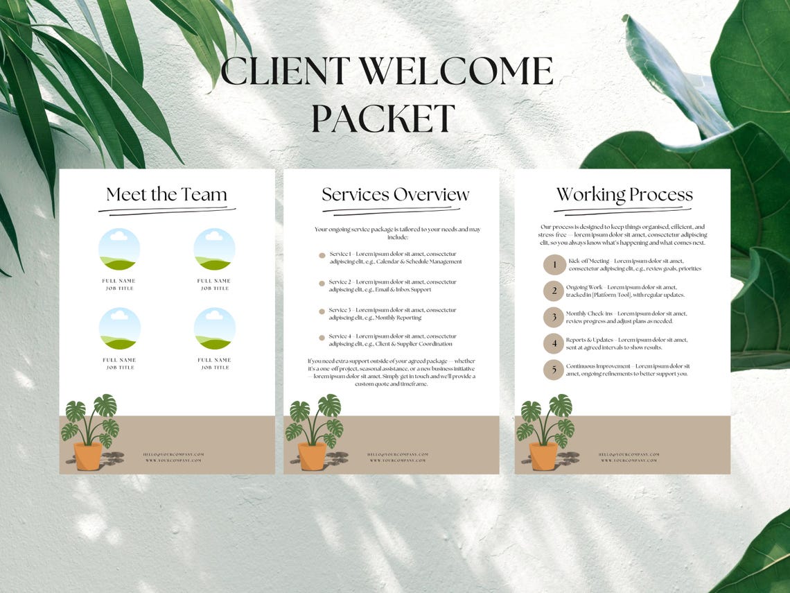 Editable Client Welcome Packet | Canva Onboarding Template | Printable ...