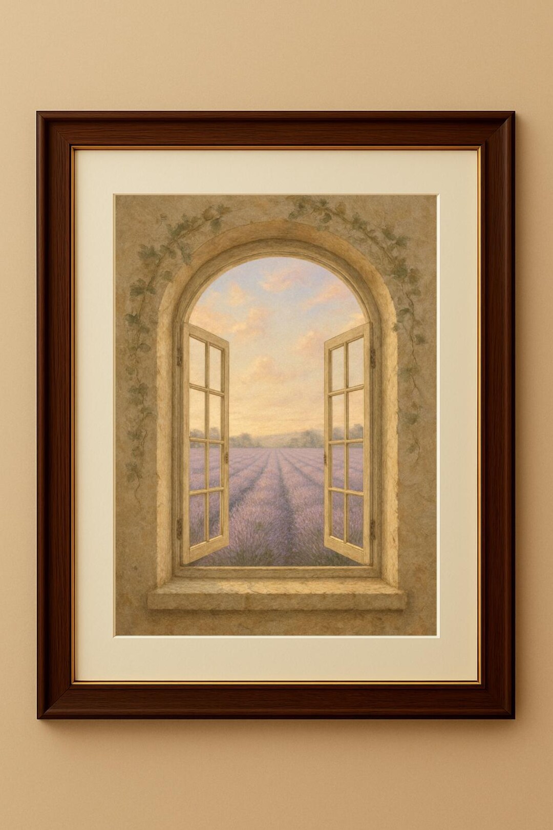 Lavender Field Window View Digital Download | French Countryside Wall ...