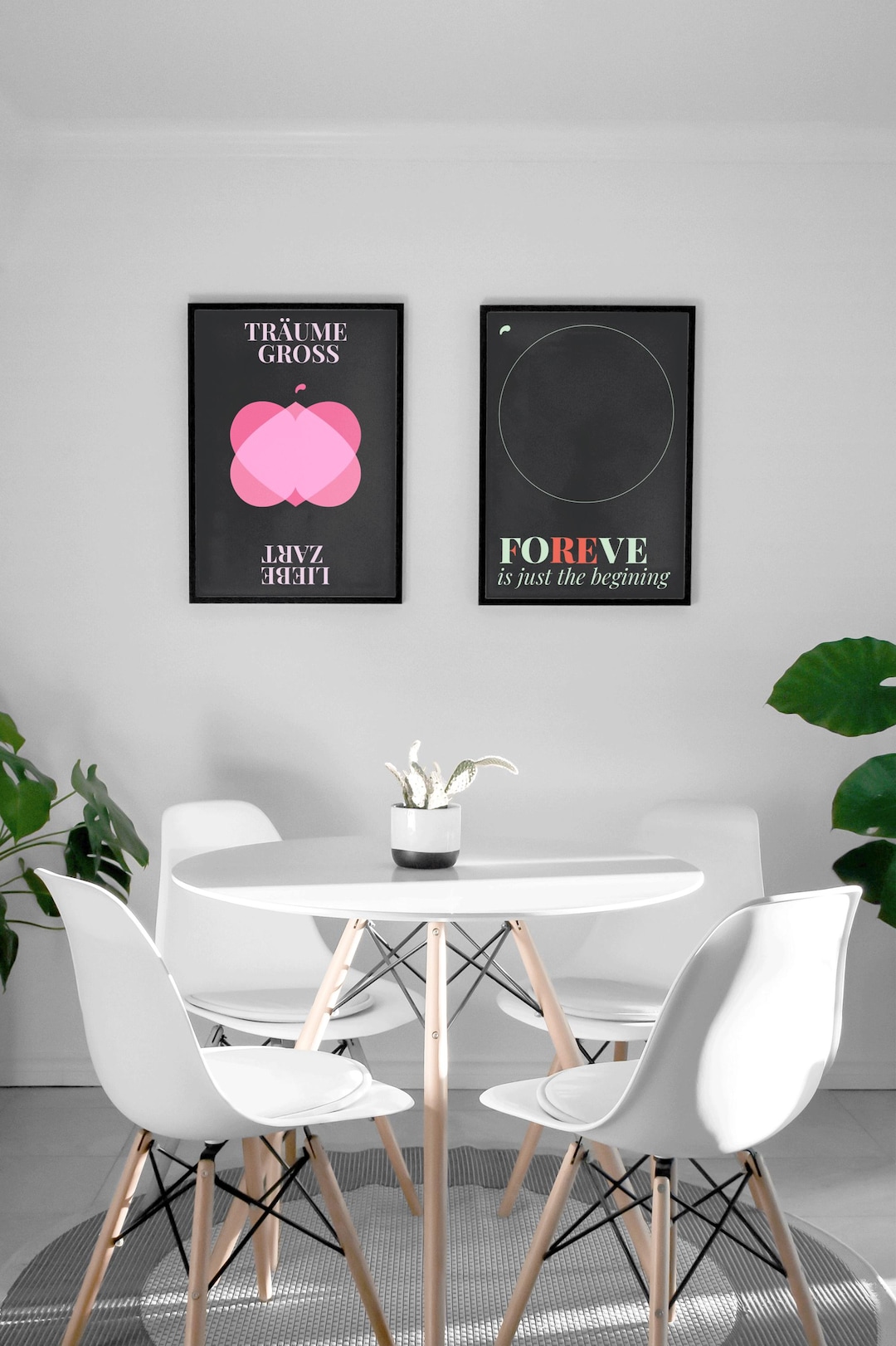 Quote Poster (bundle of 2 Posters: Forever is the Beginning & Träume ...