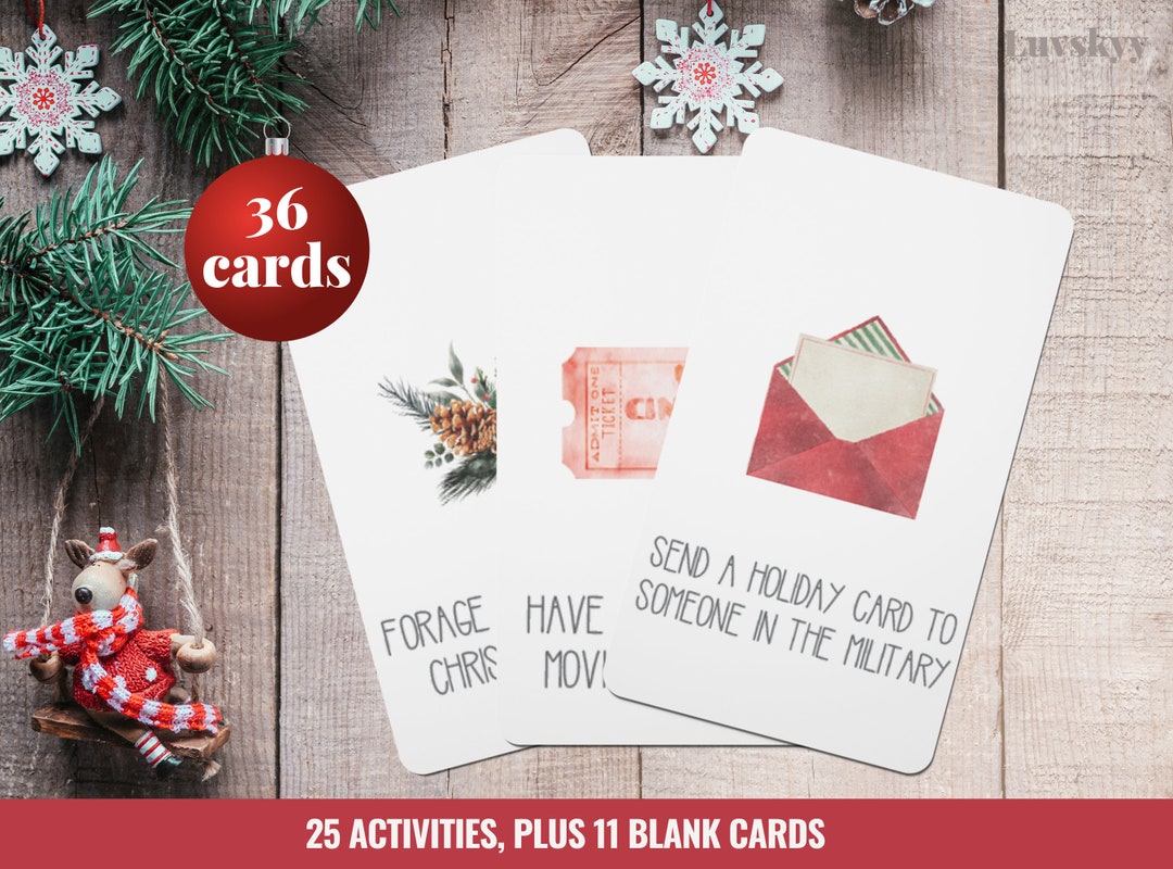 Advent Activities, Printable Activity Cards for Kids, Christmas ...
