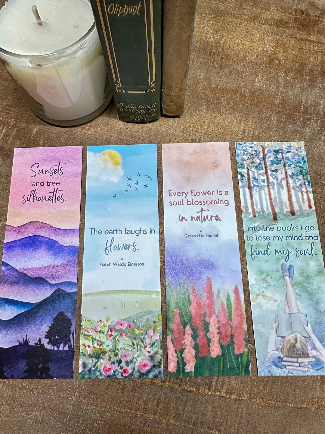 Nature-inspired Printable Bookmarks With Watercolor Scenes and ...