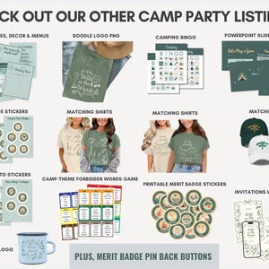 Most Likely to Camping Outdoor Merit Badge Stickers | Party Favors for ...