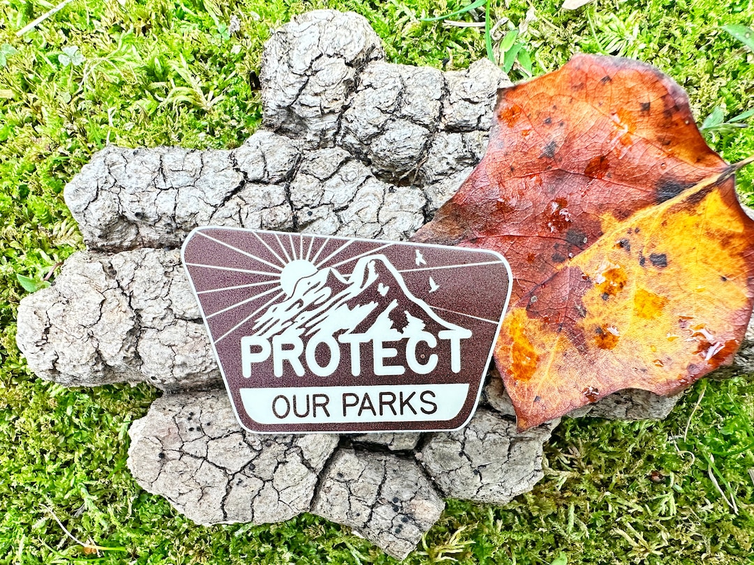Support Parks Sticker | Mountain Park Sign | Outdoorsy Hiker Sticker ...