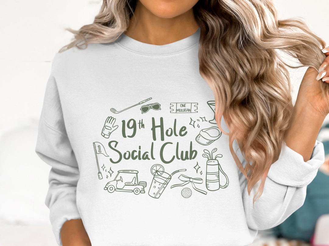 Preppy Golf SVG, 19th Hole Social Club Coquette PNG Sublimation ...