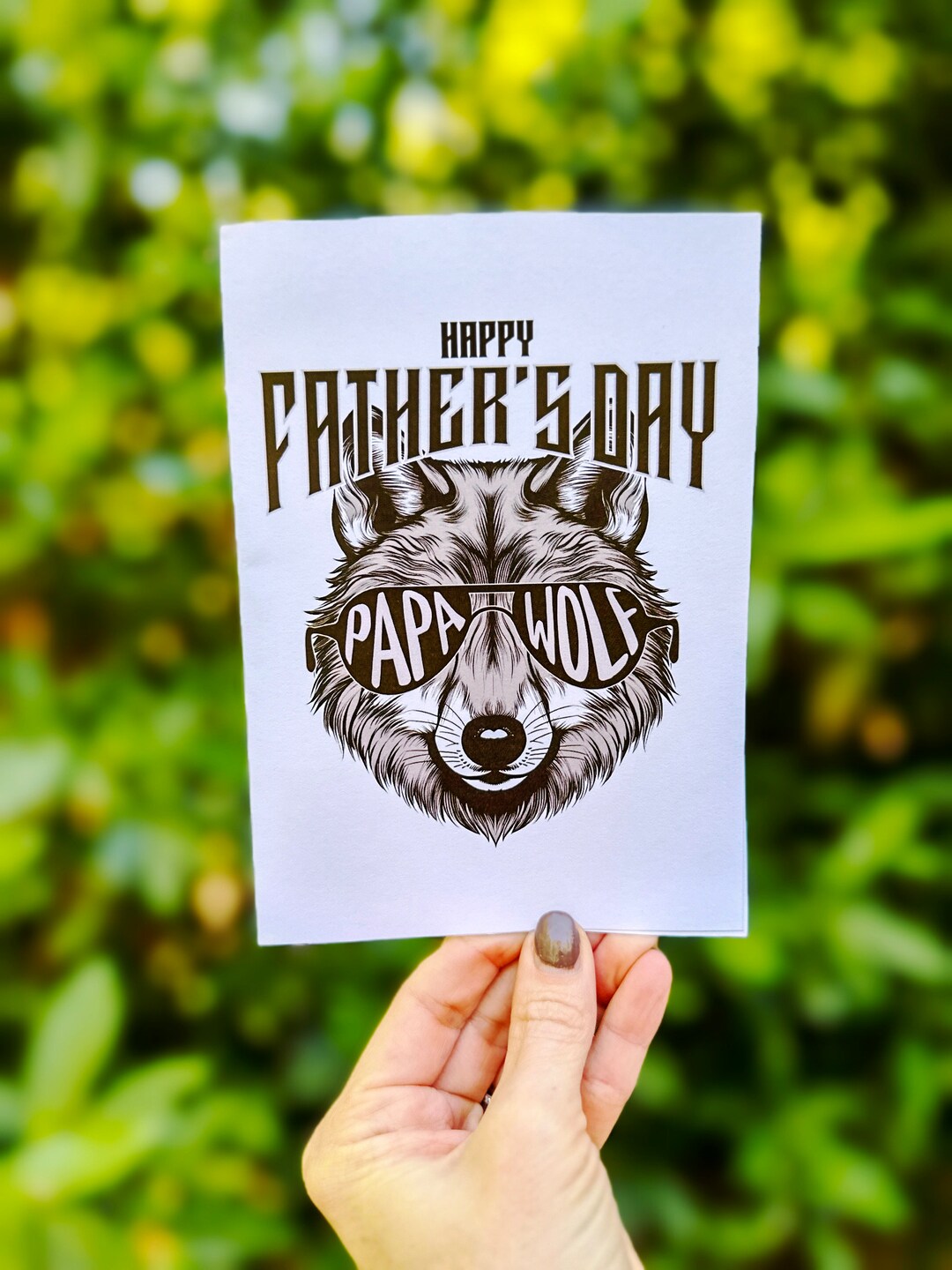 Printable Father's Day Wolf Cards, Greeting Card Set for Outdoorsy Dads ...