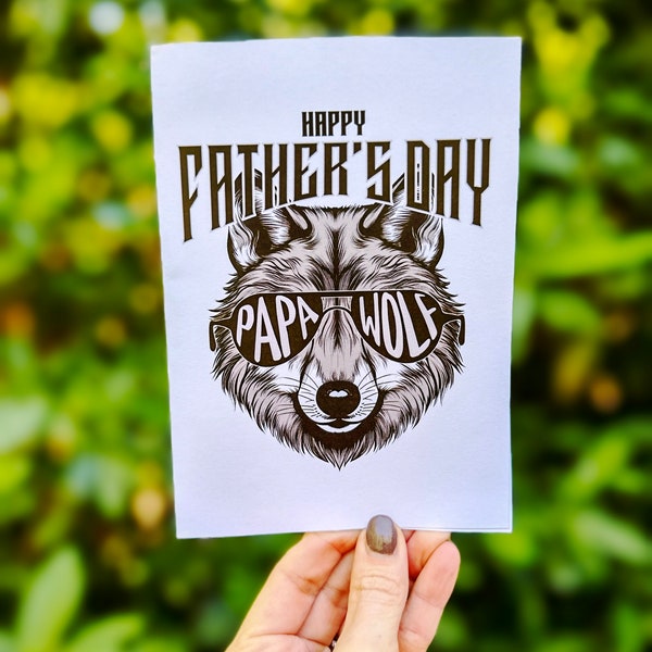 Wolf Card - Etsy