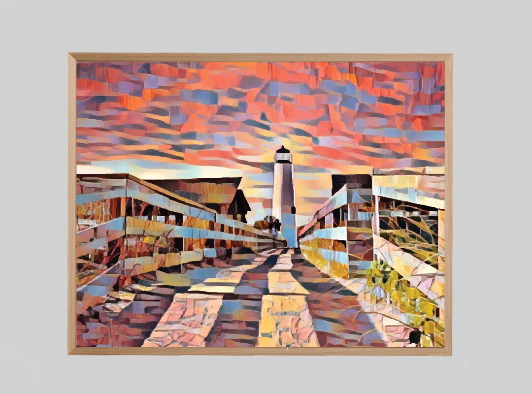 St. George Island Lighthouse Poster, SGI Print, Beach Life, Vacation ...