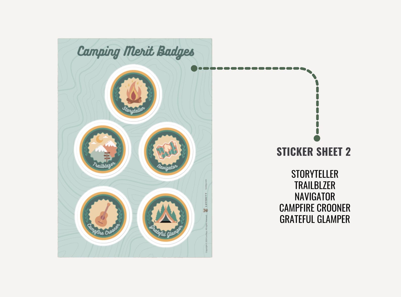 Camping Outdoor Merit Badge Stickers | Party Favors for Camp ...