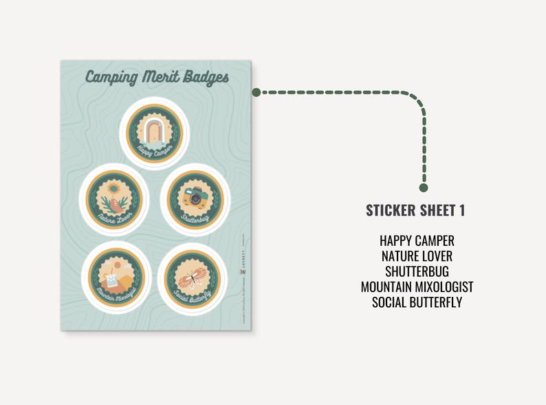 Camp Bachelorette Merit Badge Stickers, Camping Party Favors, Girls ...