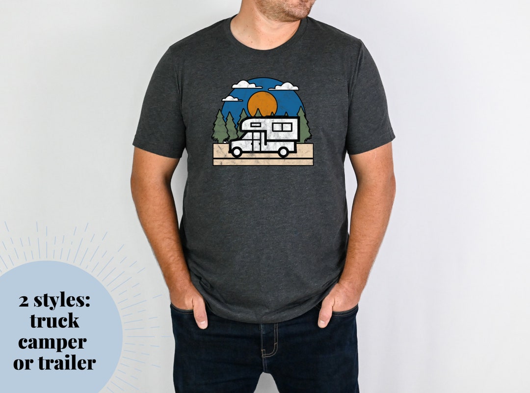 Truck Camper Tshirt, Vintage Camper Gift for Retirement, RV Shirt, off ...