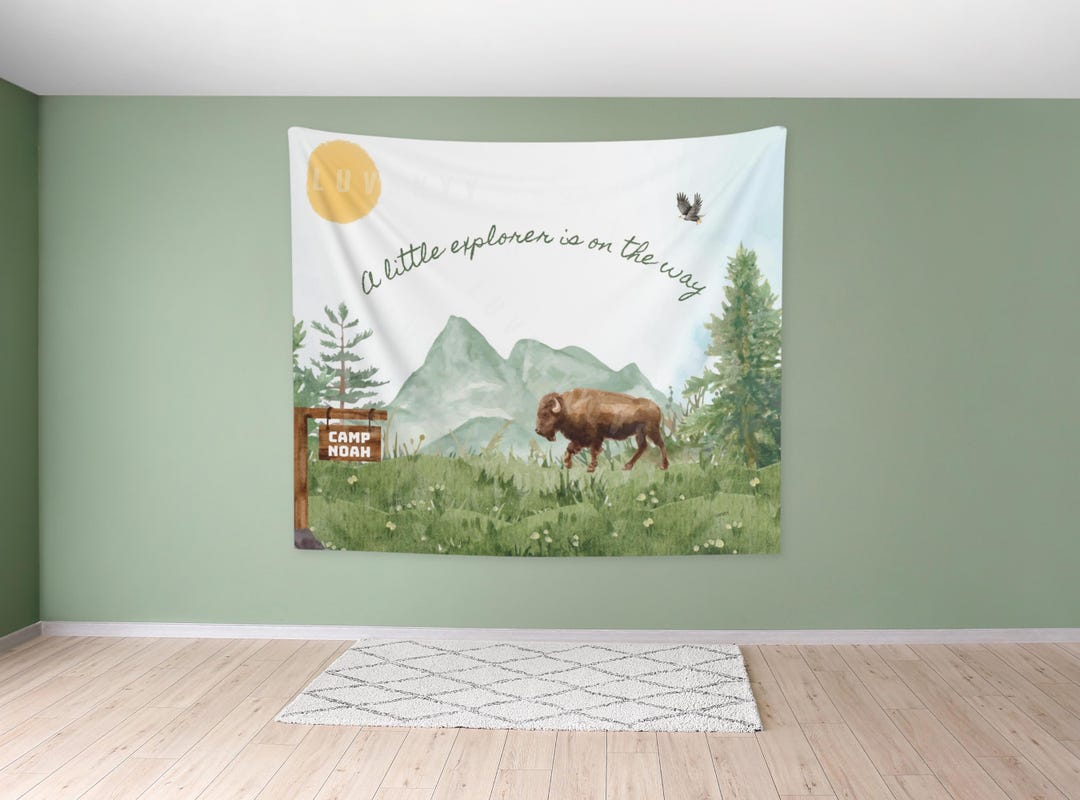 Custom Adventure Baby Shower Backdrop, National Park Photo Prop ...