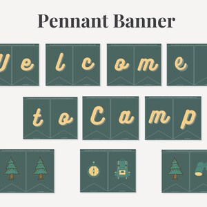 Camping Party Bundle Editable Games for Camp Bachelorette or Outdoor ...