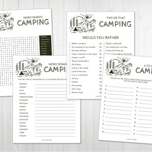 Fun Camping Printables for Classroom and Outdoor Adventures Team ...