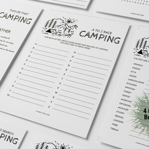 Fun Camping Printables for Classroom and Outdoor Adventures Team ...