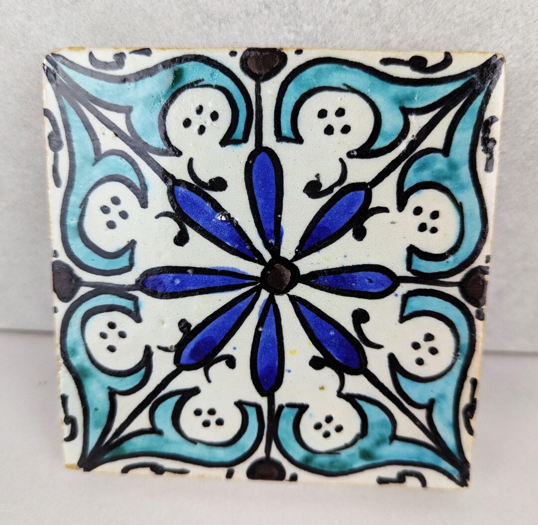 10 Moroccan Zellige Beldi Tiles – Authentic Handcrafted 4"x4" Tiles for ...