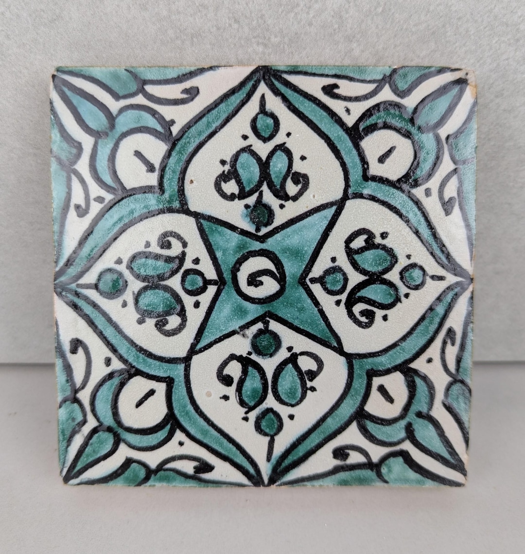 10 Handmade Moroccan Zellige Beldi Tiles – Authentic 4"x4" Tiles for ...
