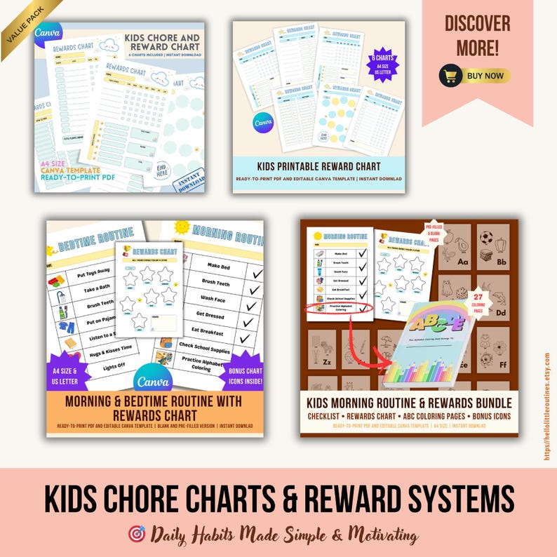 Editable Coupon Book Template for Kids Reward, Reward for Kids Good ...