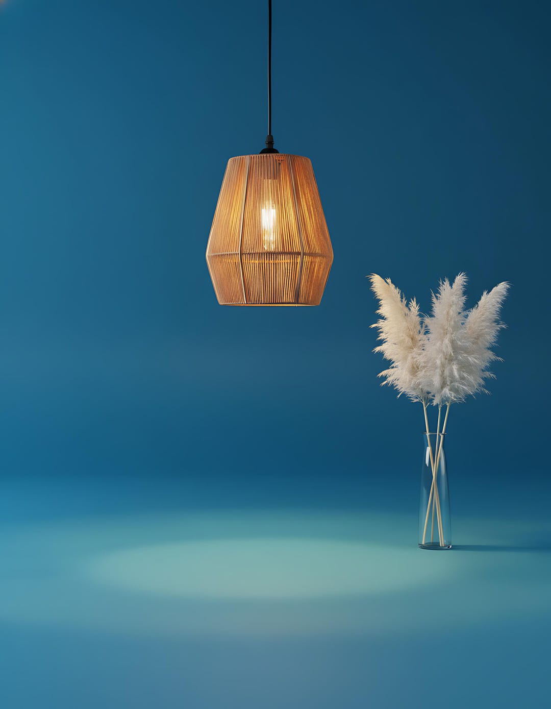 Handmade Jute Pendant Light – Boho Rope Ceiling Lamp | Natural Woven ...