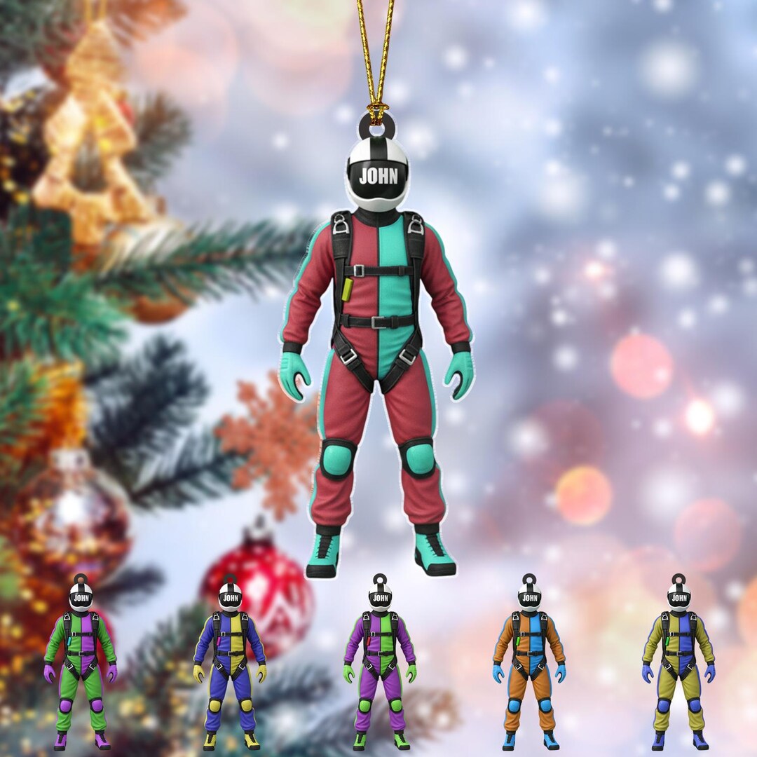 Custom Parachute Christmas Ornament, Gift for Skydiving Lover ...