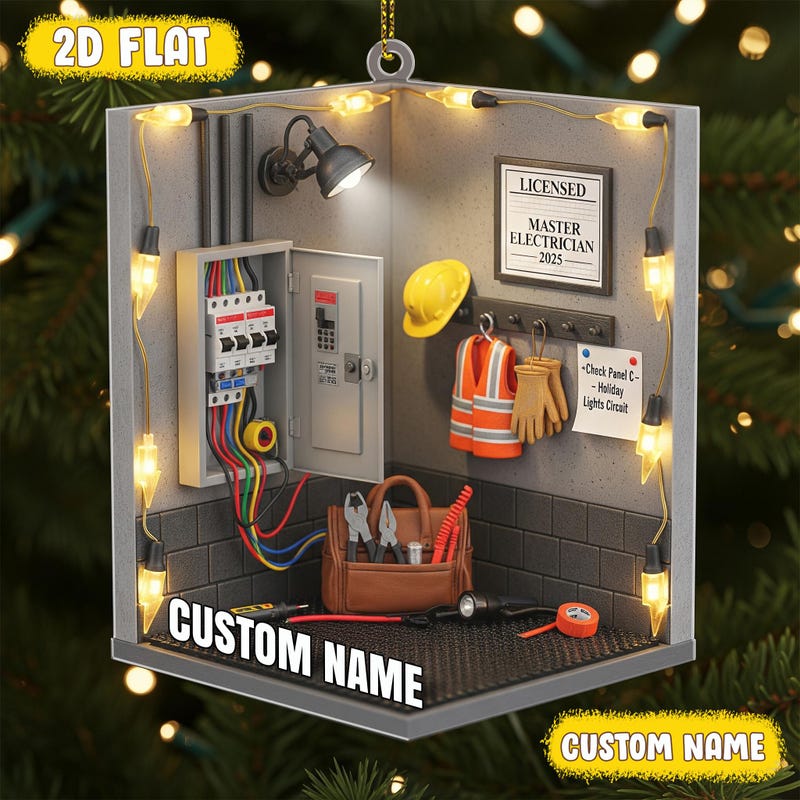 Electrician Ornament - Etsy
