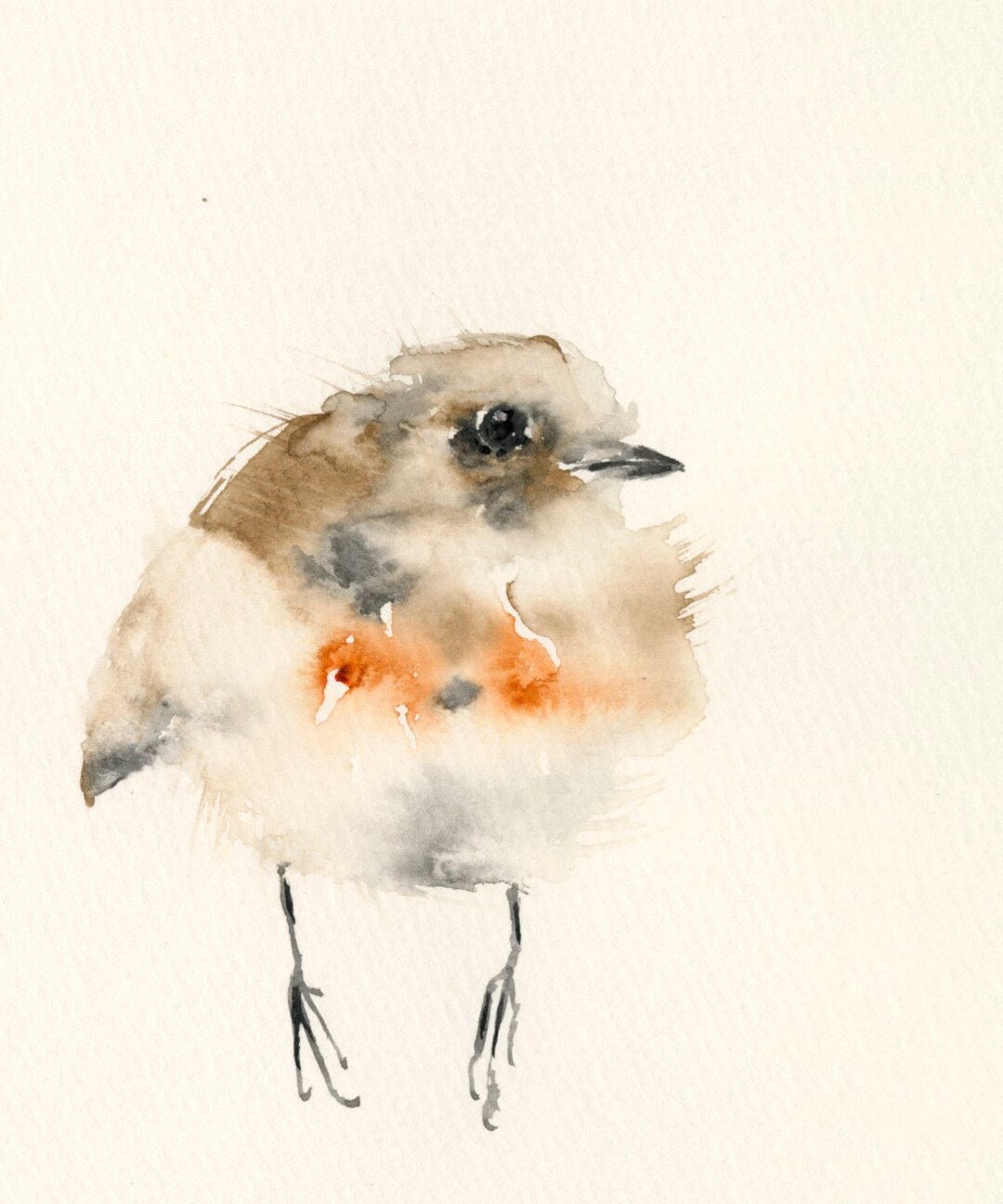 Red Robin Watercolor Art Print - Etsy