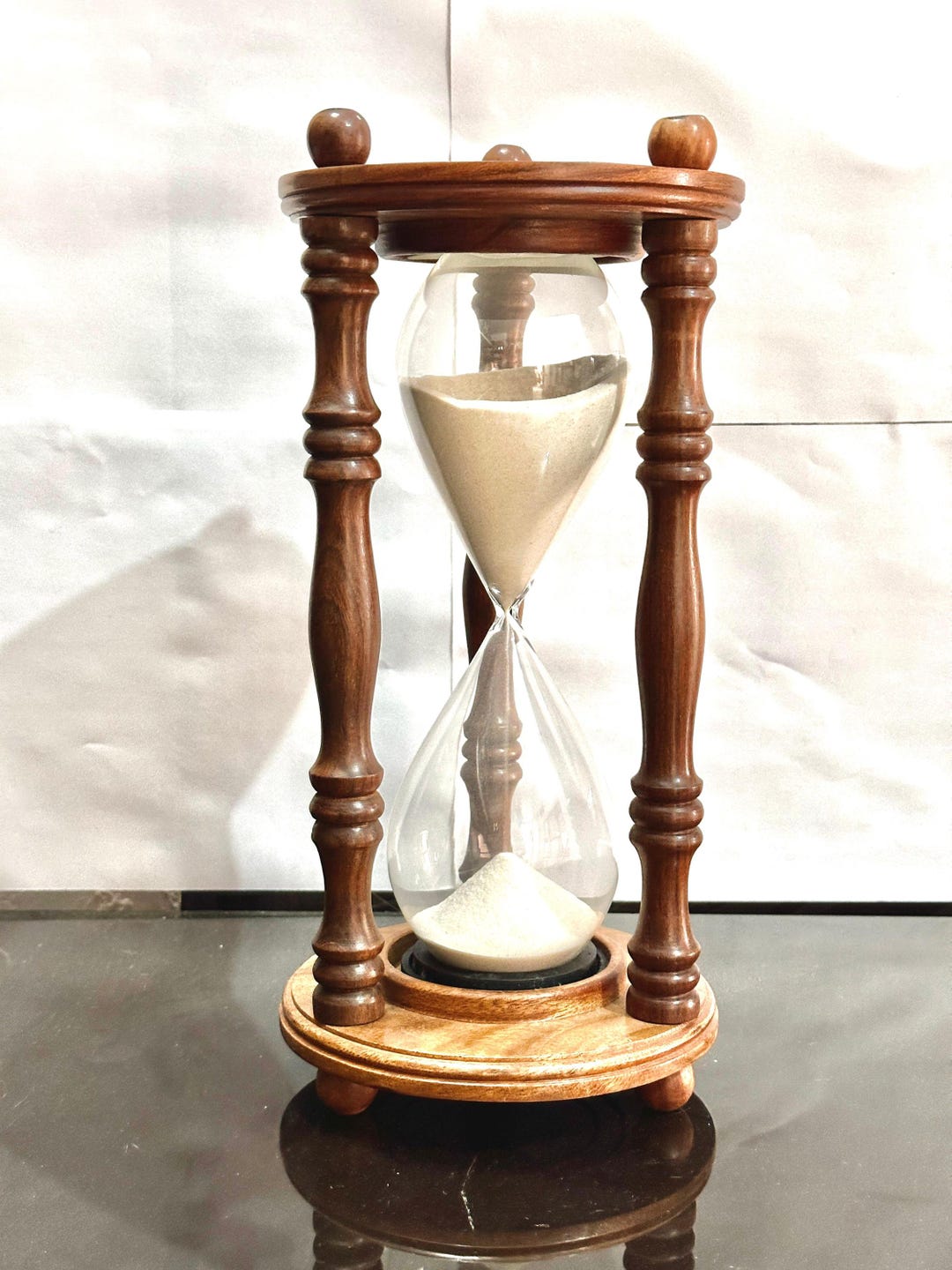 Buy Classic 30 Minute Sand Timer White Sand Hourglass With Rose Gold ...