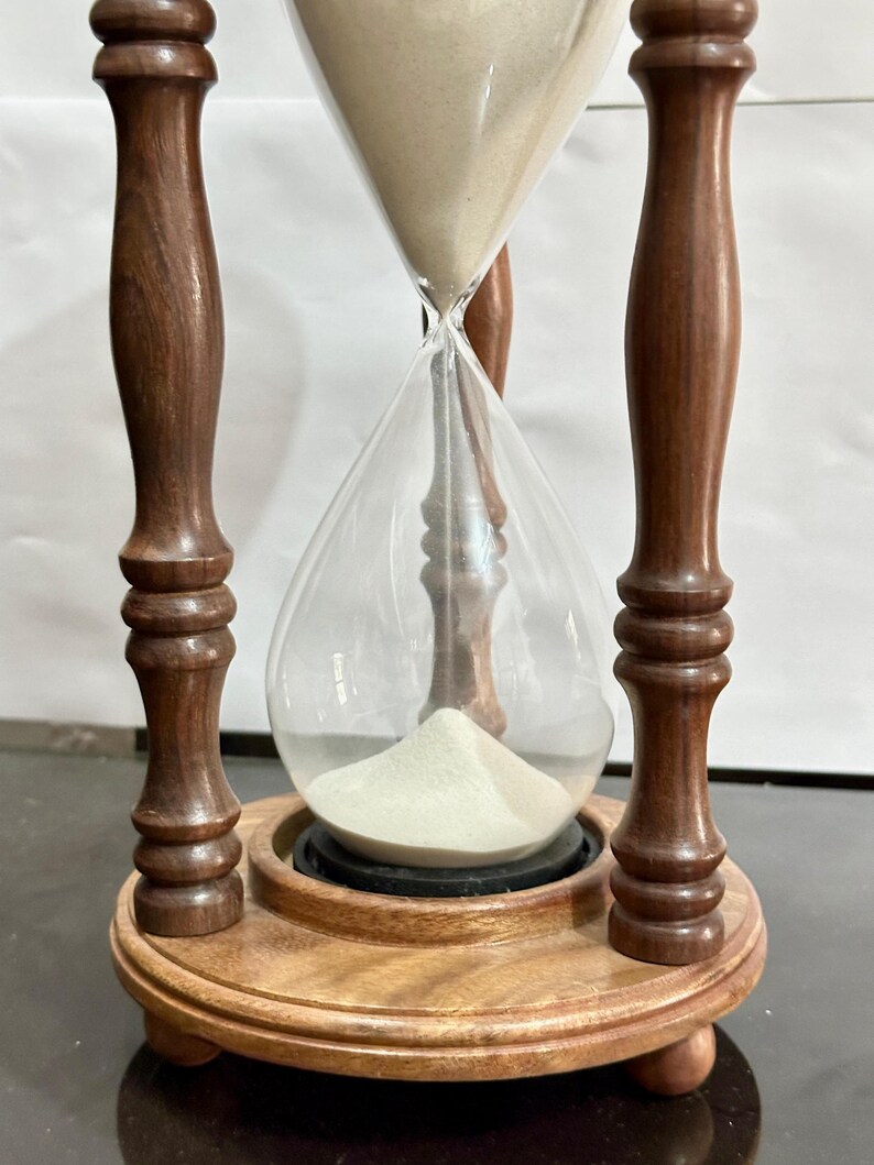 Buy Classic 30 Minute Sand Timer White Sand Hourglass With Rose Gold ...