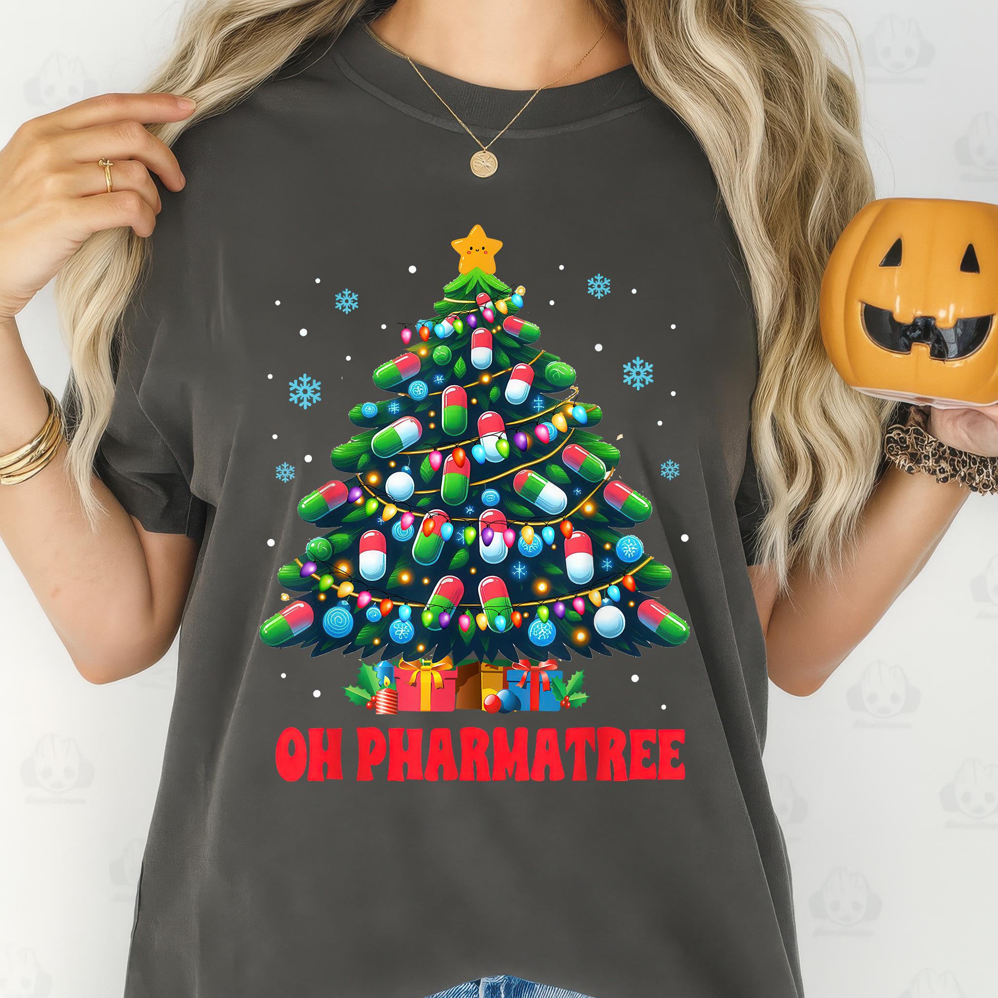 Oh Pharmatree Png, Funny Pharmacy Christmas Tree Clipart With Pills and ...