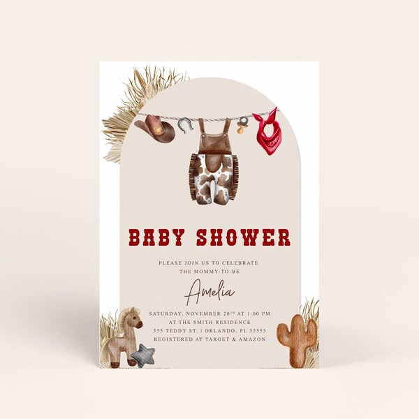 Western Baby Shower Invitations - Etsy