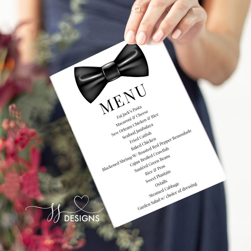 White Dinner Menu Ideas - Etsy