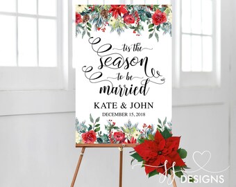 Tis the Season Wedding Sign - Etsy