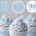 Blue Toile Cupcake Toppers: First Birthday Party Decor (printable) - Etsy