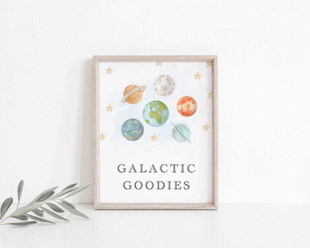 Galactic Goodies Table Sign - Outer Space Printable, Instant Download ...