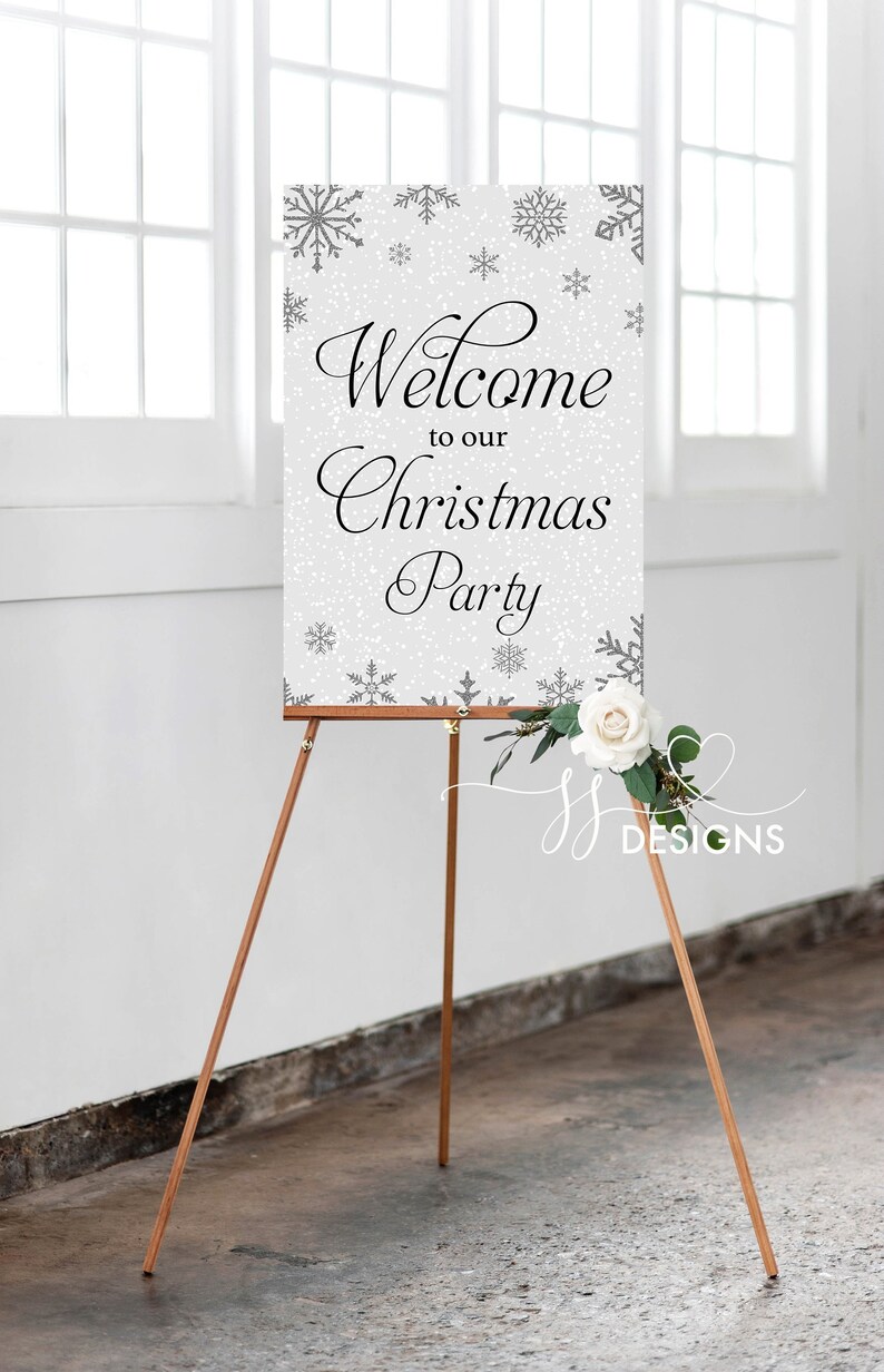 Winter Wonderland Christmas Party Welcome Sign (digital Download) - Etsy