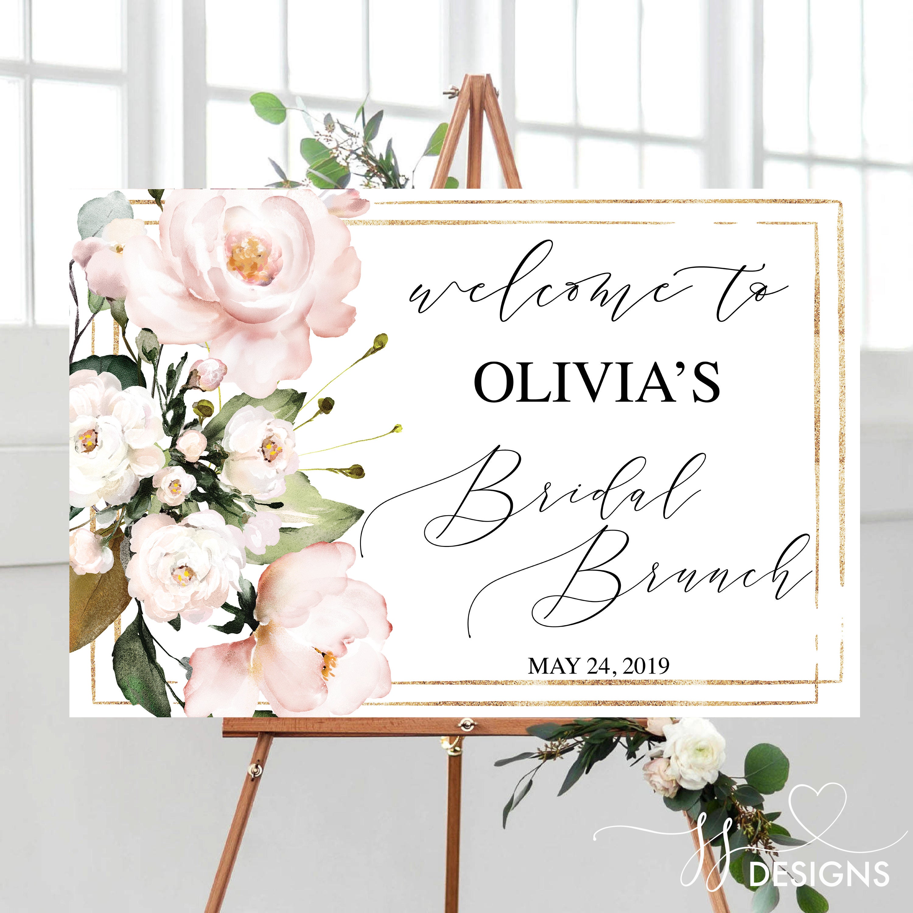 Digital Download Bridal Brunch Sign Templates Invitations ...
