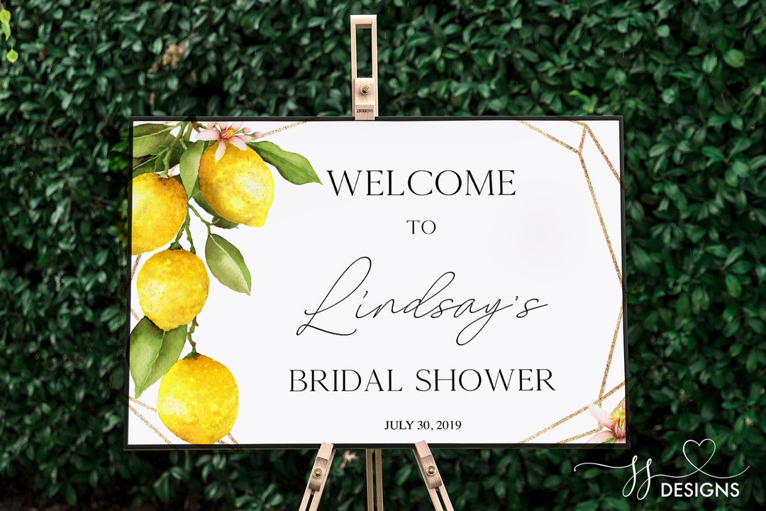 Main Squeeze Lemon-themed Welcome Sign: Perfect for Bridal & Baby ...