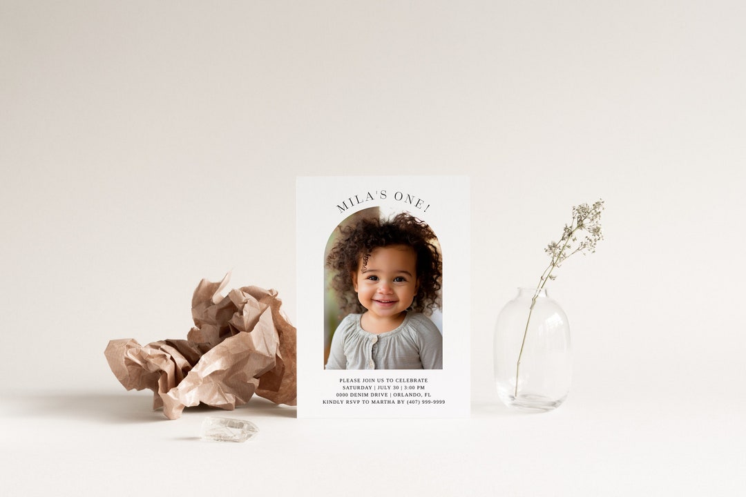 Minimalist Birthday Invite - Editable, Printable, Instant Download ...