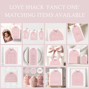 Love Shack Fancy One First Birthday Welcome Sign, Printable Pink Toile ...