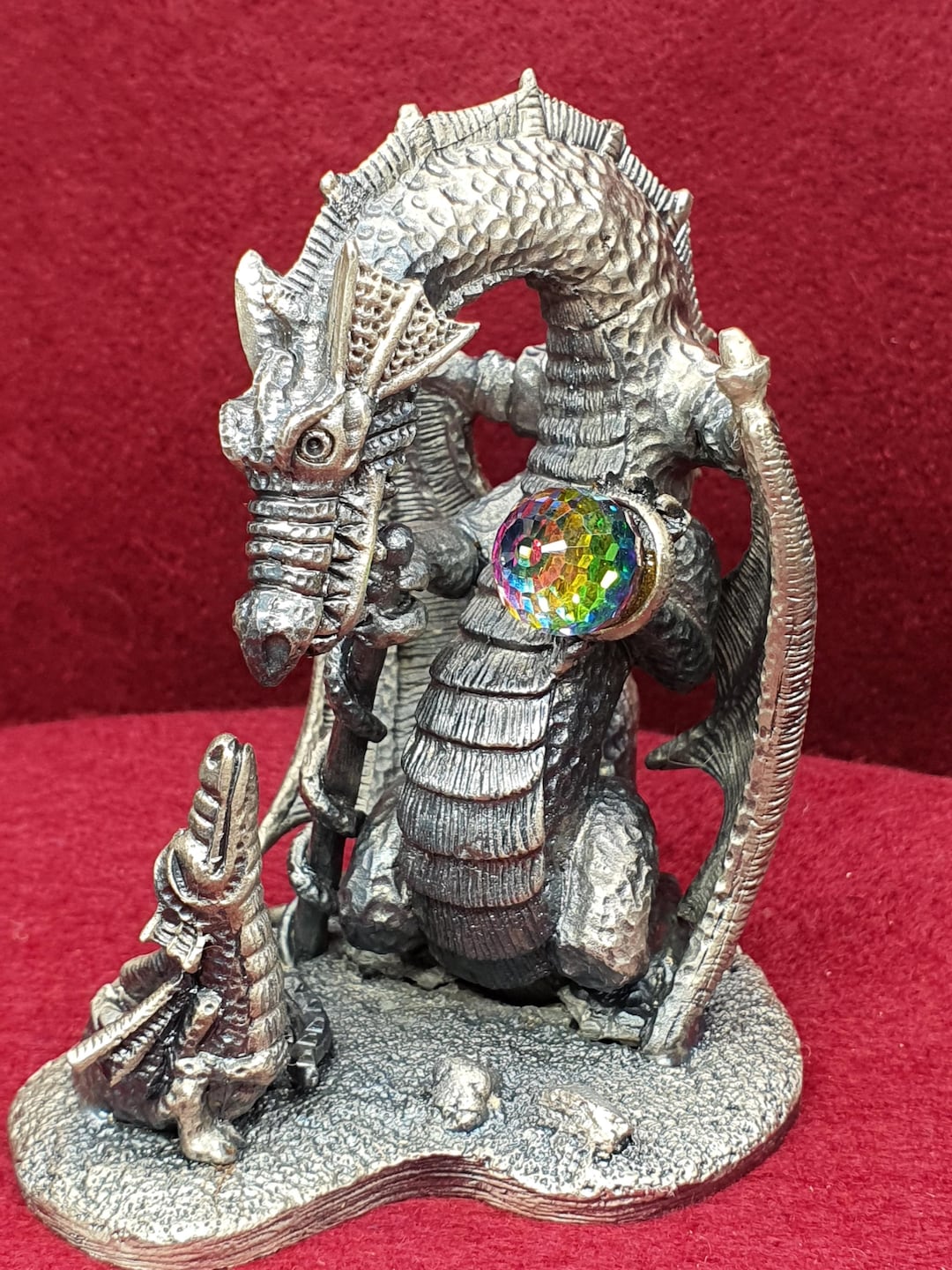 Pewter Dragon Figurine: Myth & Magic the Loving Dragons by Mark Locker ...