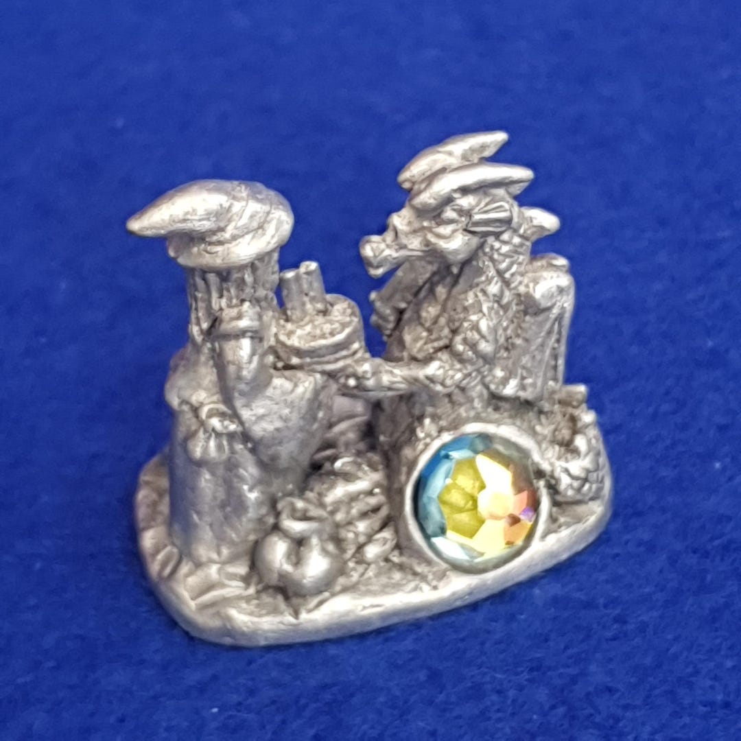 Myth and Magic Make A Wish Wizard Witch 3563 Pewter Crystal Figurine ...