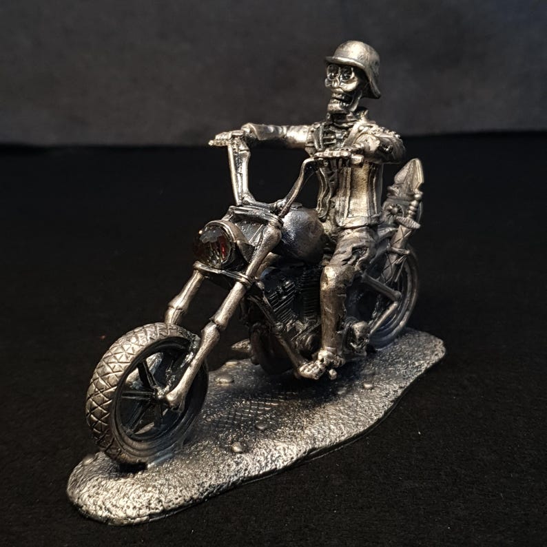 Myth & Magic Skeleton Rider 3849 Tudor Mint Pewter Figure Motorcycle ...