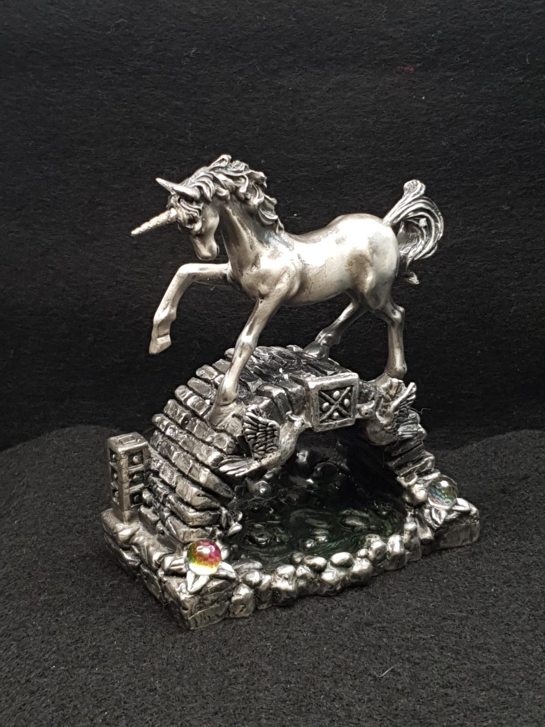 Myth and Magic Unicorn of the Bridge 3878 Pewter Figurine by J. Aucagh ...
