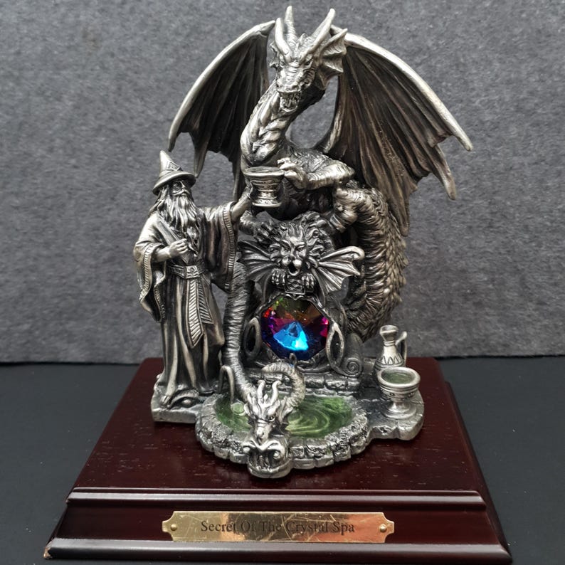 Myth and Magic Secret of the Crystal Spa 3384 Tudor Mint Pewter Dragon ...