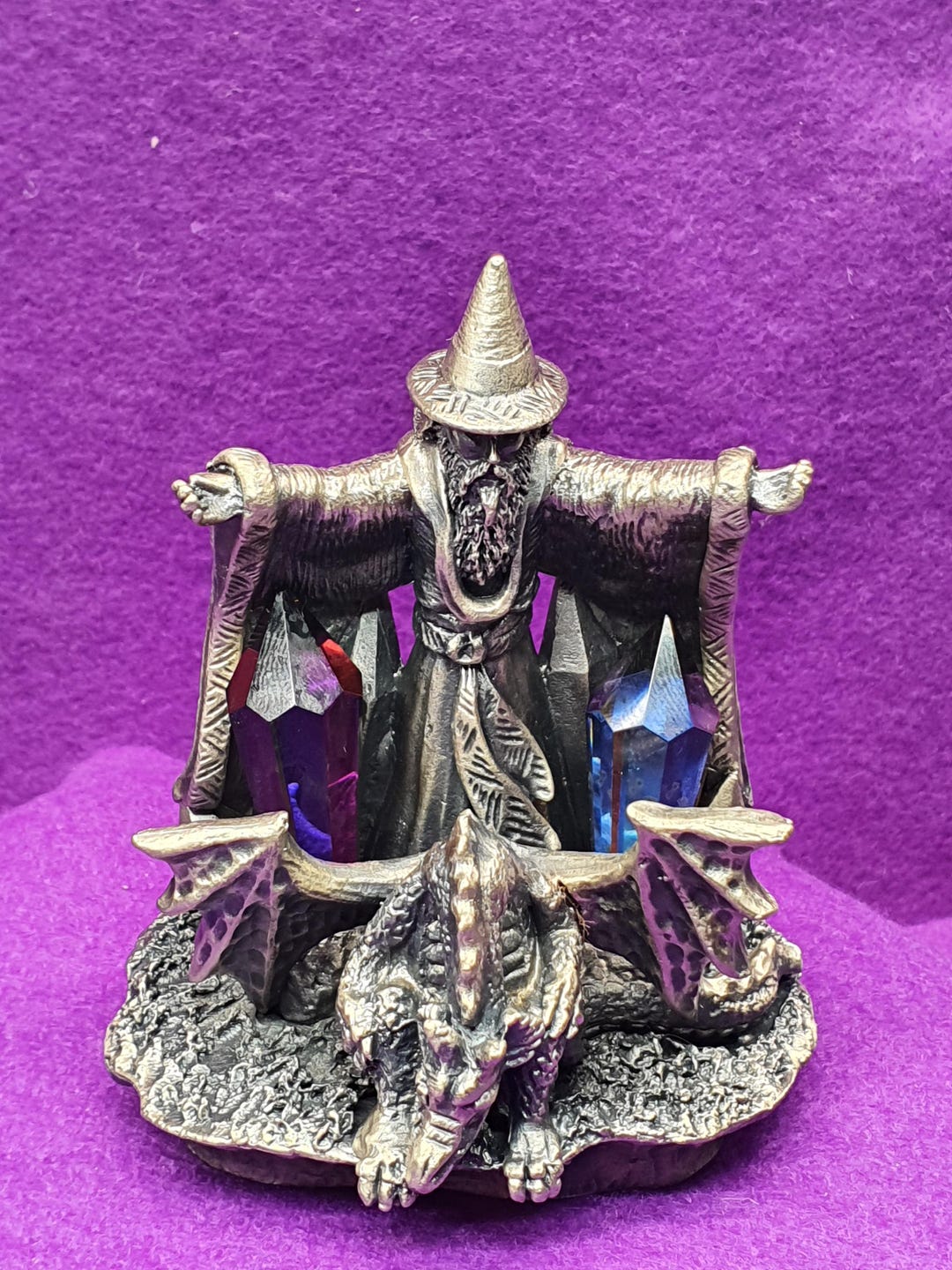 Learning to Fly Wizard Dragon Pewter Figurine Myth and Magic WAPW #3132 ...