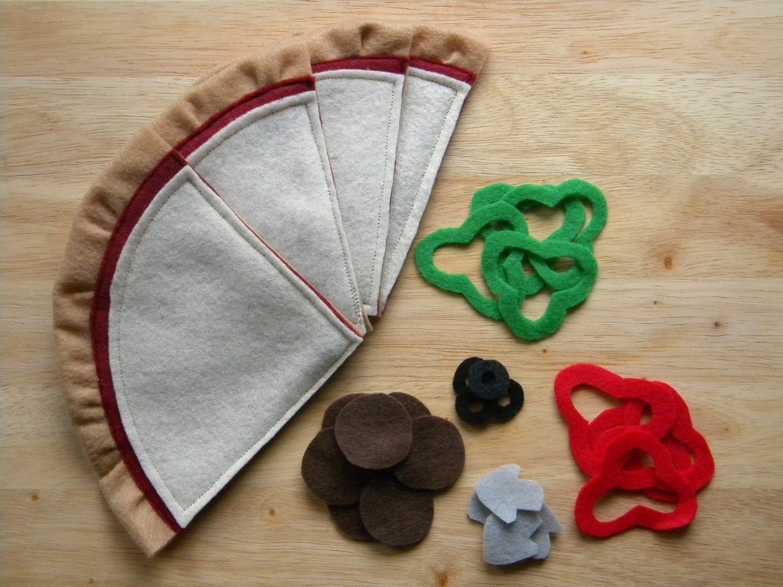 Felt Pizza Set - Pretend Play Felt Food Toy - Etsy