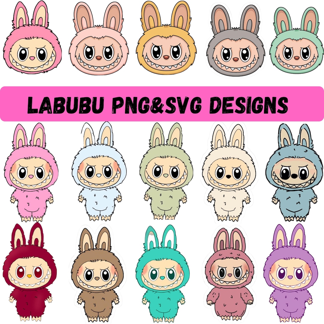 Labubu Designs PNG Bundle, Labubu Clipart, Labubu SVG, Cute Labubu ...