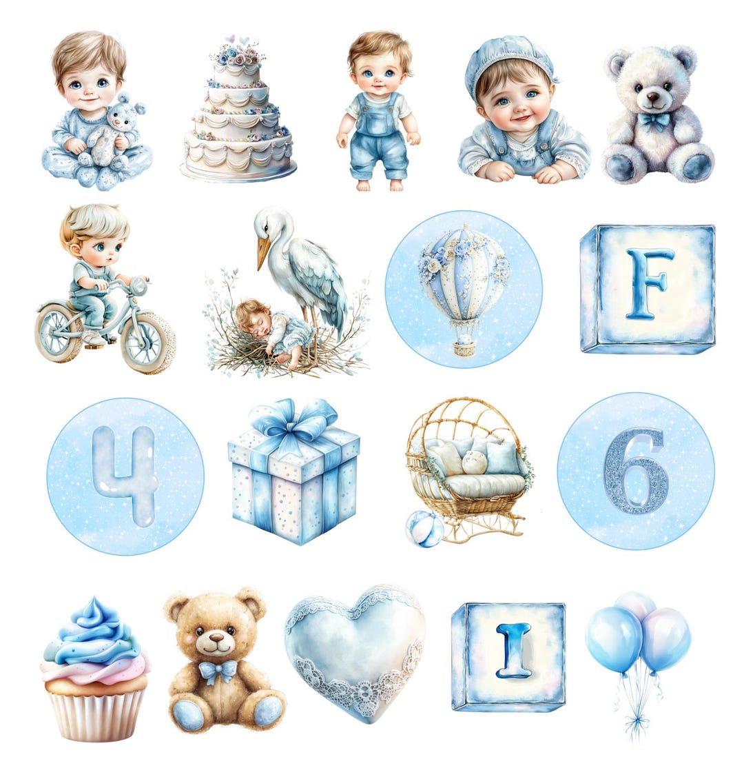Little Baby (blue) - PNG , Cliparts, Scrapbooking Graphics, Cutout ...